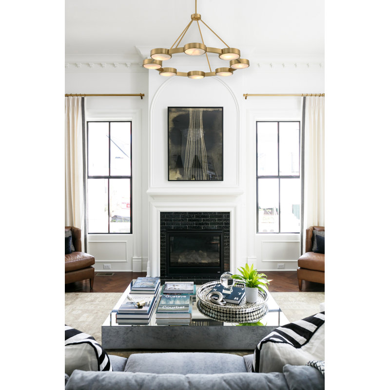 Everly Quinn Pranvi 8 - Light Dimmable Wagon Wheel Chandelier | Wayfair